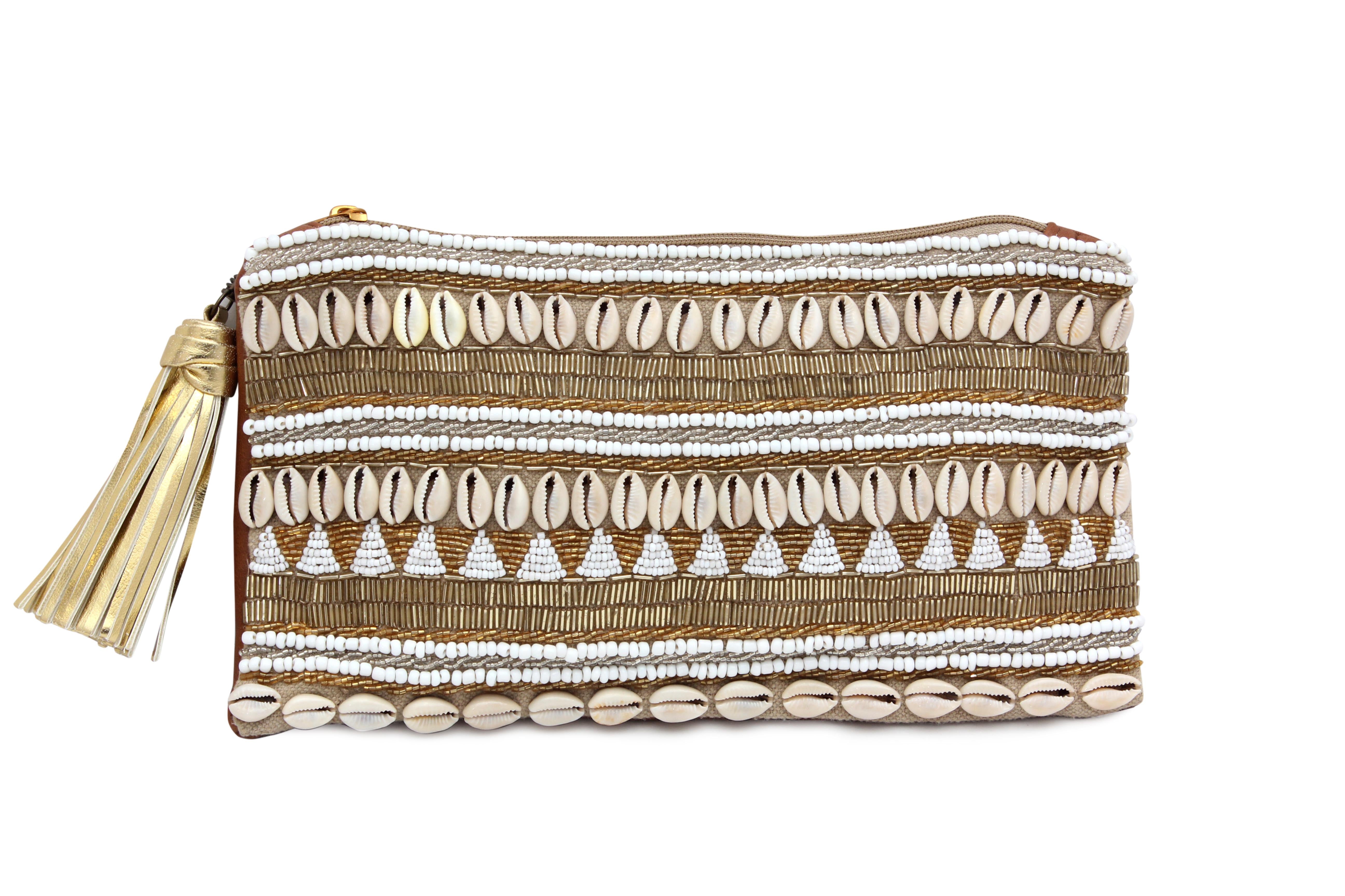 Under the Sea: Hand-Beaded Sea Shell Clutch - Elegant & Timeless ...