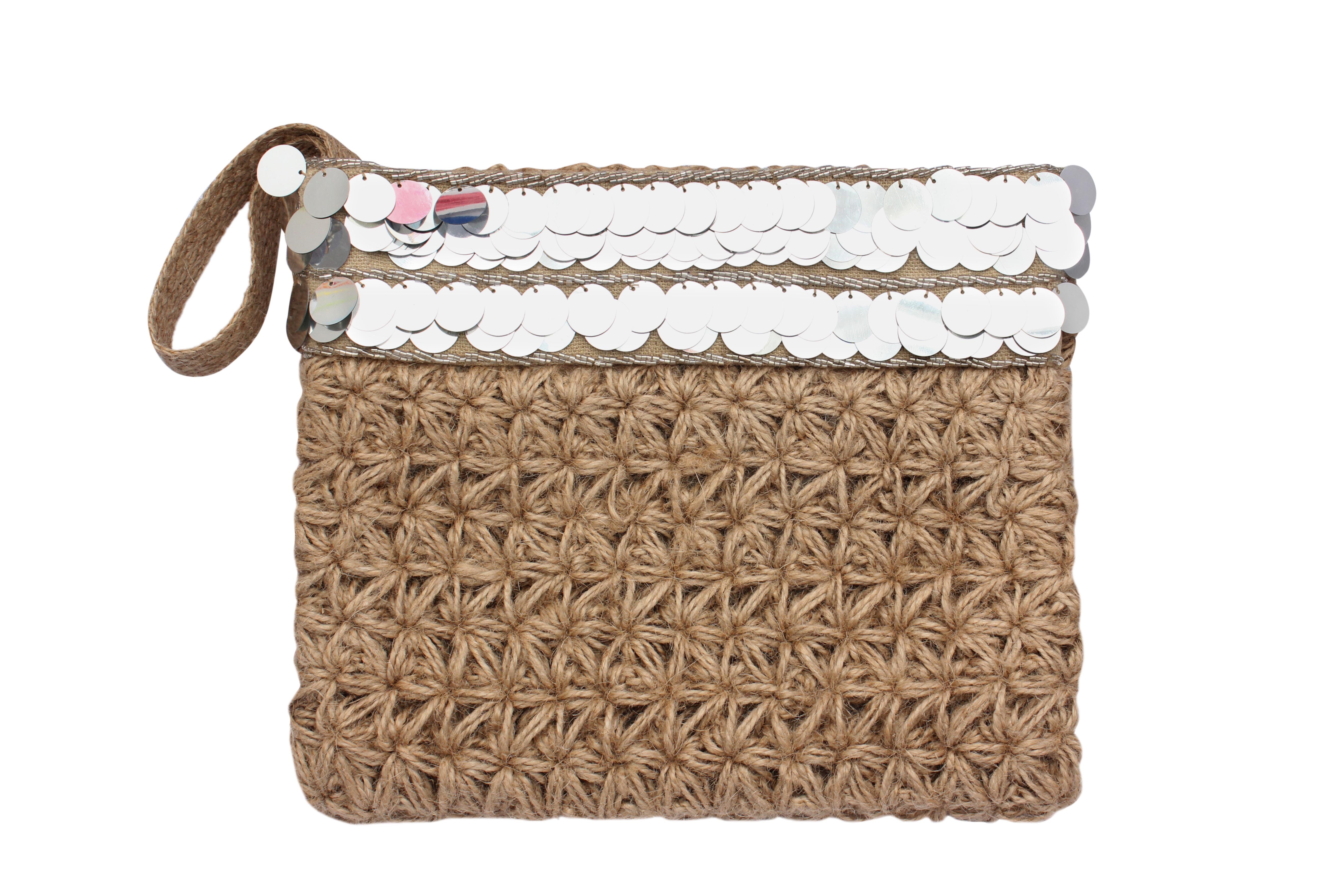 Sequin Sparkle: The Gunny Thread Bag with Beads – Tawasol Egypt